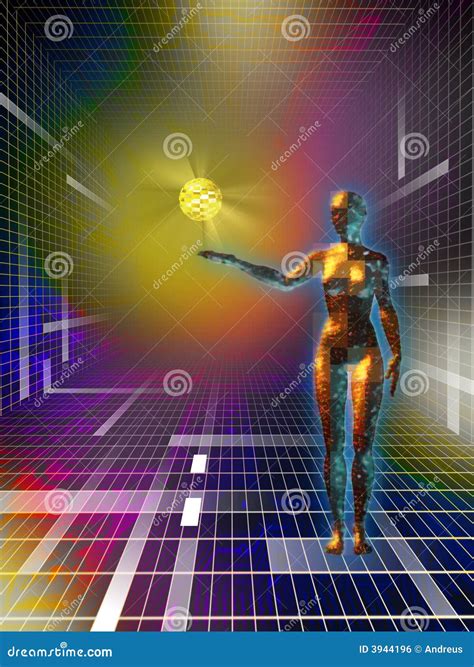 cyberspace stock illustration illustration of female 3944196