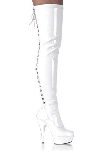 Pleaser Delight 3063 Womens 5 34 Spike Heel Platform Stretch Thigh
