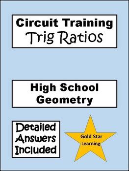Trig Ratios Circuit Training Geometry By Gold Star Learning TPT