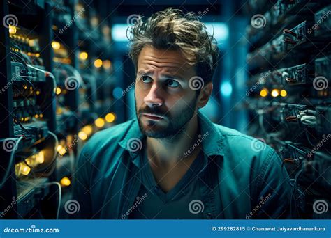 A French Computer Technician Frowned In Stress After He Encountered A