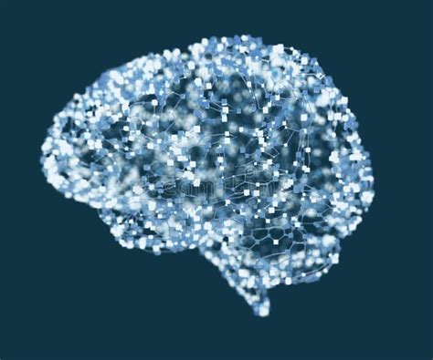 Artificial Brain And Intelligence Concept Idea Brain With Neural Network 3d Rendering Stock