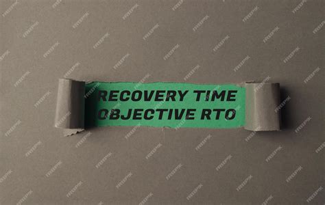 Premium Photo Recovery Time Objective Rto Text On A Green Background