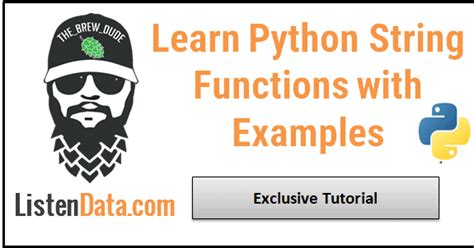 String Functions In Python With Examples