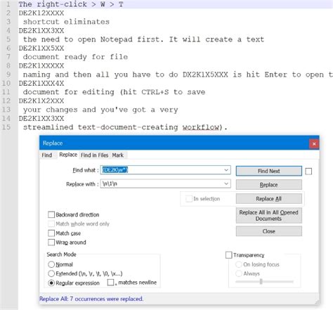 Regex Notepad Get Only Words Which Contains Some String From A Text