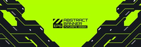 Abstract Futuristic Banner Cyberpunk Background Vector With Hud Shapes Ornament Modern