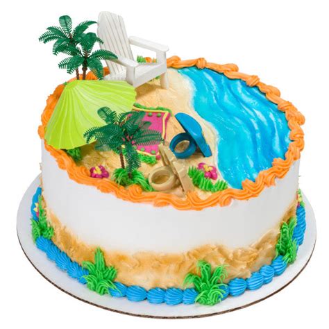 Beach Chair And Umbrella Decoset® And Edible Image Background A