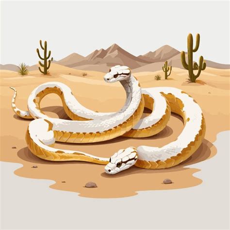 Vector De Cobra Do Deserto Em Fundo Branco Vetor Premium