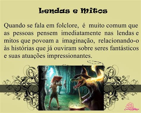 Alunos E Professores Conceito Mitos E Lendas Do Folclore Em Slides