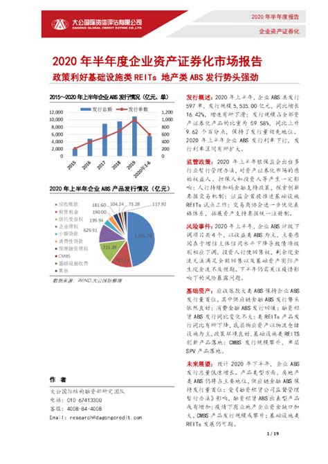 2020年半年度企业资产证券化市场报告