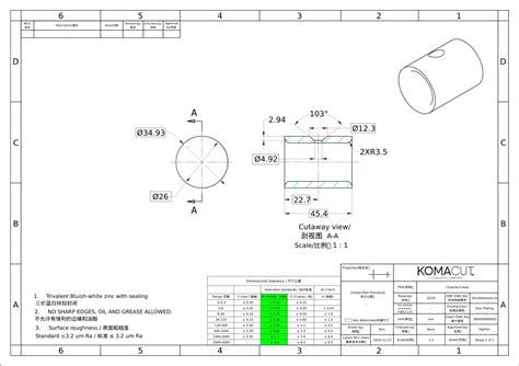 Komacut S Sheet Metal Drawing Guidelines