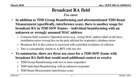 March Additions To Group Beamforming In Support Of Beam Measurement For MmWave Distribution