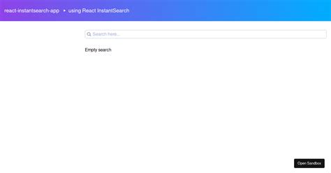 React Instantsearch Connectstateresults Empty Query Codesandbox