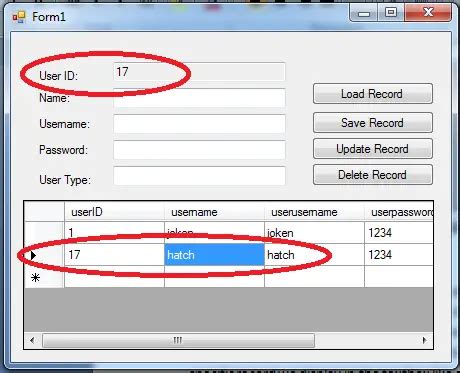 How To Update And Delete Record In The Database Using C Sourcecodester