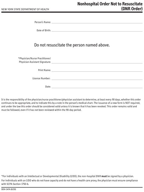 Printable Dnr Form New York Printable Form 2024