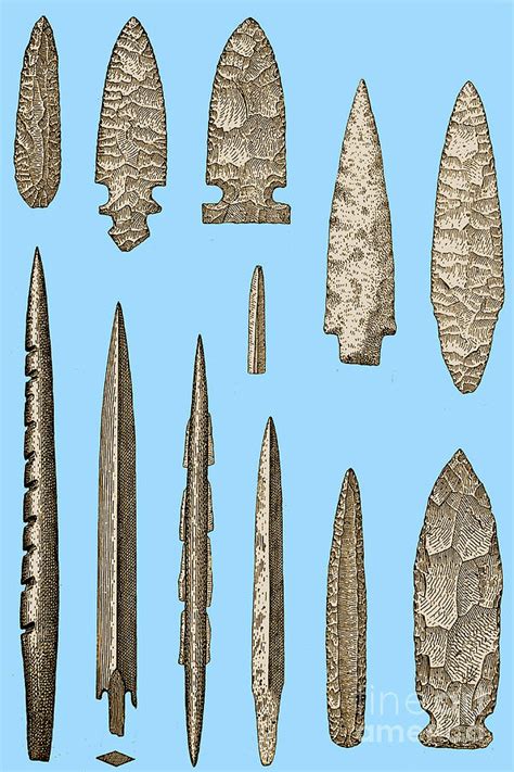 Mesolithic And Neolithic Flint Tools Photograph By Science Source