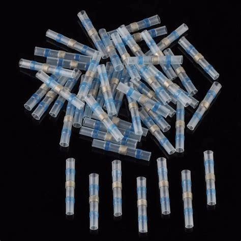 50pcs Waterproof Solder Sleeve Heat Shrink Wire Splice Connector 16