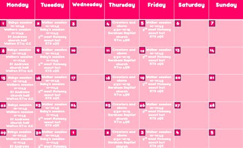 Calendar Jitterbugs