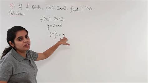 Class 12th Inverse Of Functions Numerical Example 1 Relation And