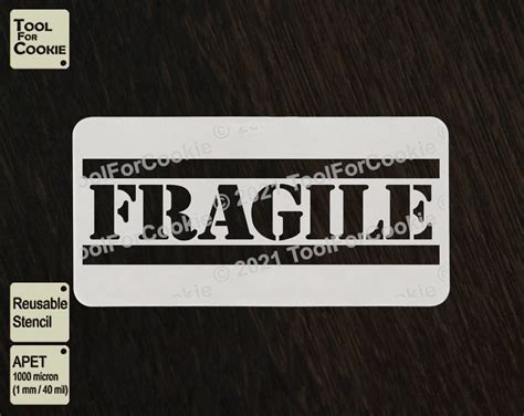 Fragile Stencil Fragile Symbol Packaging Stencil Glass Symbol
