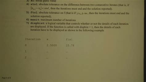 Solved Problem 1 We Want To Find The Roots Of The Chegg Com