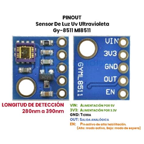 SENSOR DE LUZ ULTRAVIOLETA ML AM ELECTRONIC Tienda electrónica Huancayo