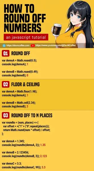 Round Off Numbers In Javascript Up Down Nearest Dev Coffee