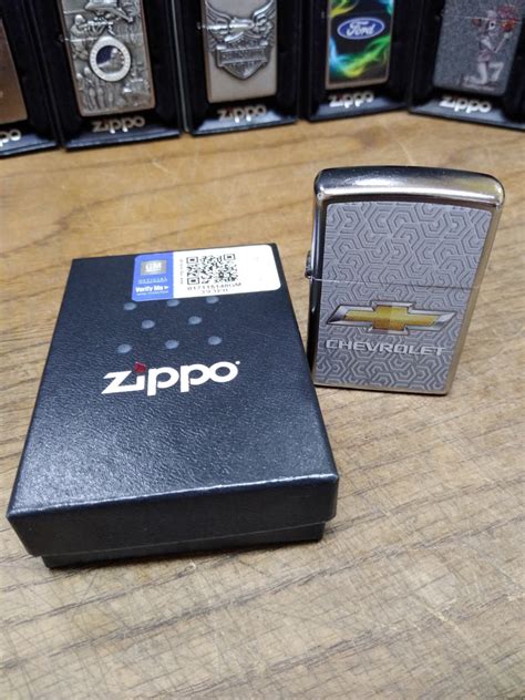 Nos Sealed 2019 Zippo Chevrolet Logo Street Chrome Cigarette Lighter I