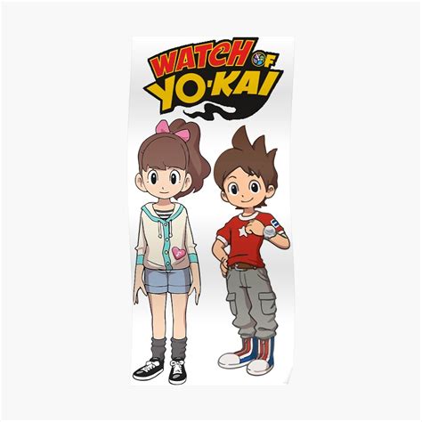 Yokai Watch Nathan And Katie Poster By Animos Redbubble