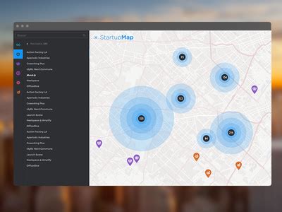 App Startup Map Web App Design App Design Inspiration Map Design