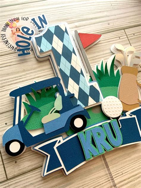 Golf Theme Cake Topper Hole In One Golfing Cake Topper Etsy In 2024