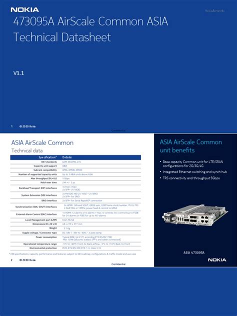 ASIA AirScale Common Datasheet | PDF | Computers