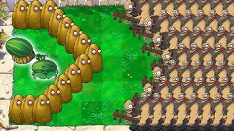 Melon Pult 100 Tall Nut Vs 999 Zombies Gargantuar Plants Vs Zombies