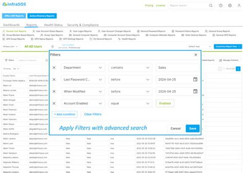 Active Directory Group Reports InfraSOS AD Group ReportingTools