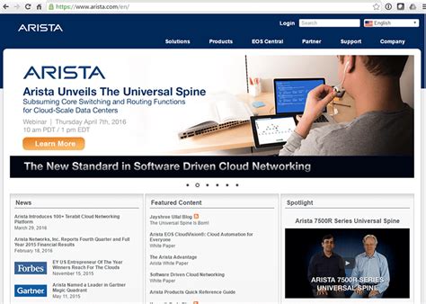 Arista Unveils 100 Terabit Switchingrouting Platform Converge Digest