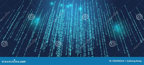 abstract technology binary code background digital binary data and