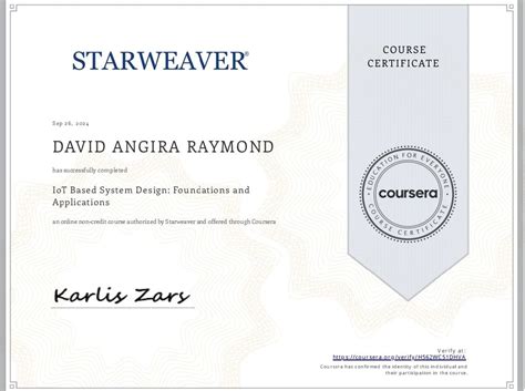 David Raymond On Linkedin Iot Systemdesign Courseracertificate