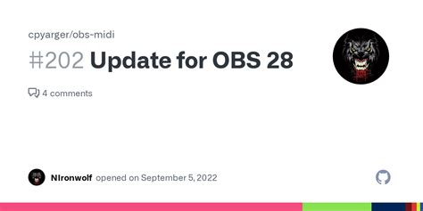Update For OBS 28 Issue 202 Cpyarger Obs Midi GitHub