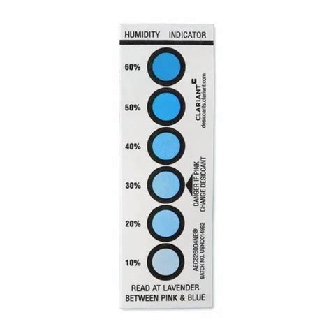 Panel Mount Humidity Indicator Card Hic Card At ₹ 100 Unit In Chennai
