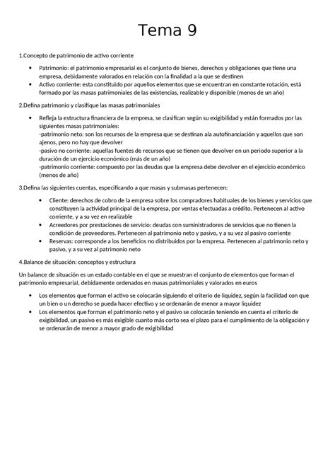 Tema 9 De Economía De 2 De Bachillerato Résumés De Mercatique Docsity