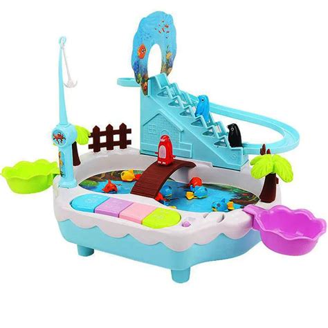 어린이 전기 낚시 장난감 펭귄 계단 등반 마그네틱 어항 테이블 가벼운 음악 어린이 야외 놀이 모래 세트 Dsh002 비치 모래장난감 Aliexpress