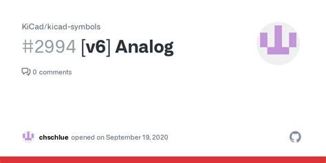 V6 Analog · Issue 2994 · Kicadkicad Symbols · Github
