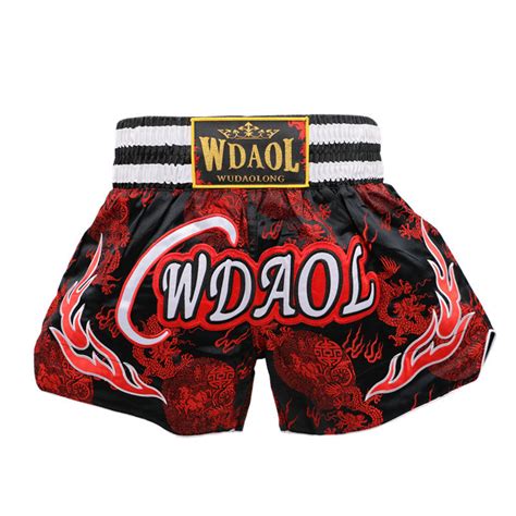 武道龙泰拳短裤散打拳击服装ufc Mma格斗搏击训练专业比赛短裤虎窝淘