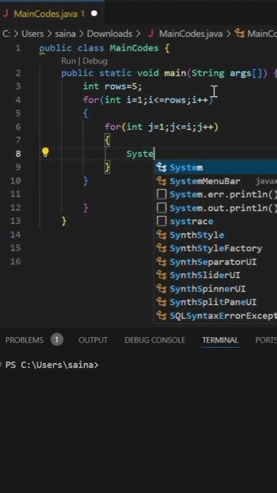 Right Angled Triangle Star Pattern Using Javaprogrammingpythonstarsstarpatterndsa