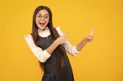 Excited Face Cheerful Emotions Of Teenager Girl Close Up Portrait Of
