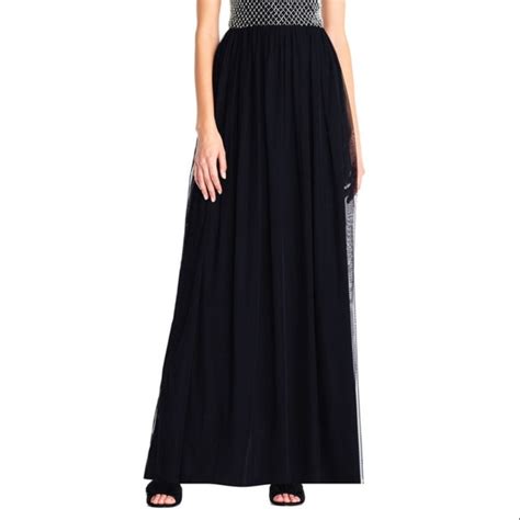 Adrianna Papell Dresses Adrianna Papell Embellished Mesh Gown Black