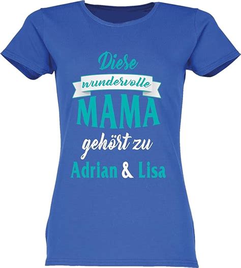 Wundervolle Mama Personalisiertes T Shirt Beste Mutti Mutter Mama