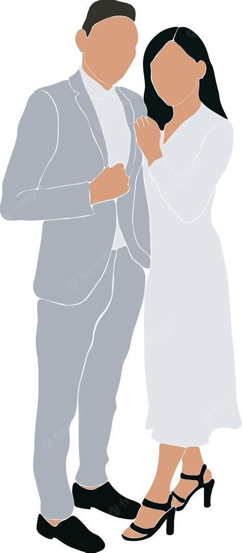 Premium Vector Couple In Love A Man And A Woman Flat Design Isolated