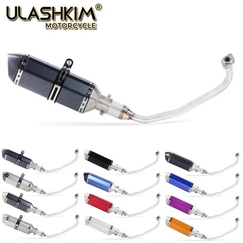 Pcx 125 150 오토바이 스쿠터 배기 머플러 전체 시스템 중간 파이프 슬립 온 탈출 혼다 Pcx125 Pcx150에 적합배기 And 배기 시스템 Aliexpress