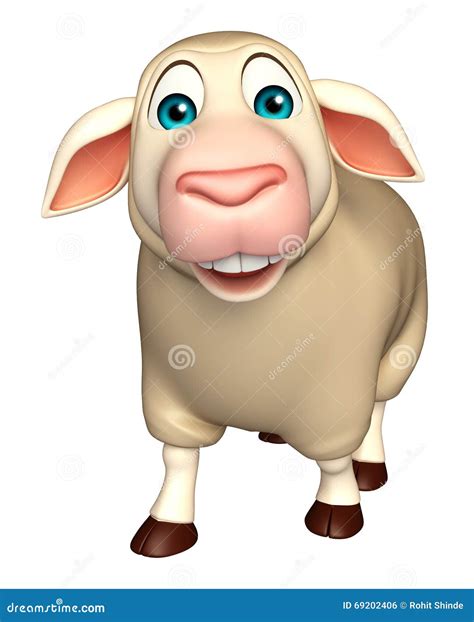 Funny Sheep Cartoon Character Stock Illustration Illustration Of Cute