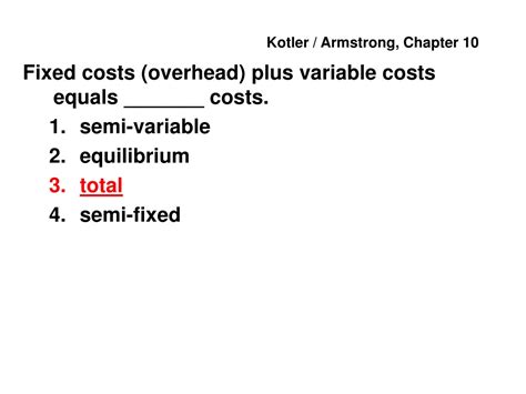 Ppt Fixed Costs Overhead Plus Variable Costs Equals Costs Semi Variable Equilibrium